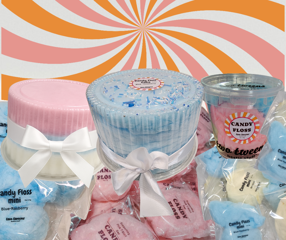Two Tweens Candy Floss – Cakes, Buckets & Party Favors
